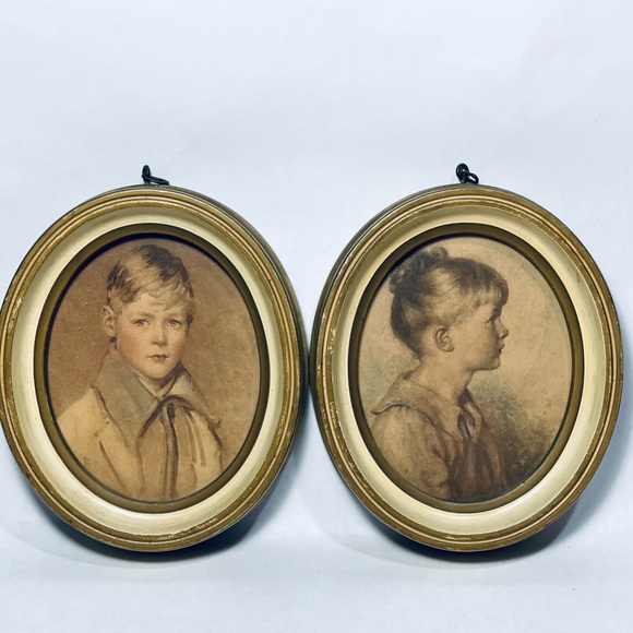 Accents | Vintage Reofect Peter Portraits By Arthur Garrett Art Oval Fr ...